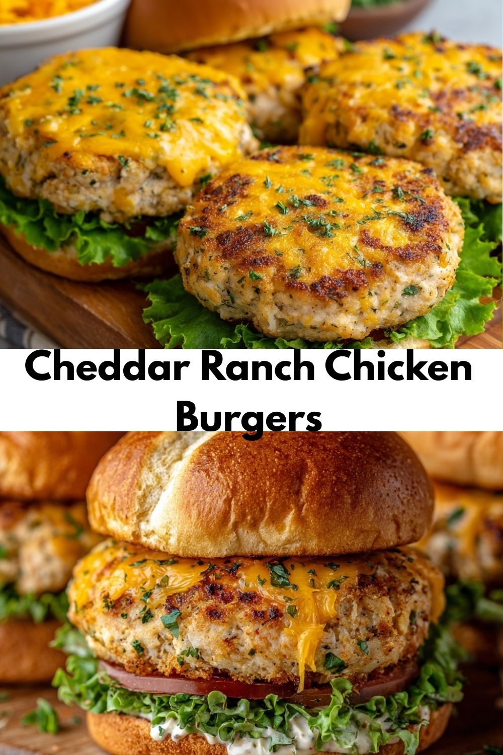 Cheddar Ranch Chicken Burgers : Juicy, Flavor-Packed & Family-Friendly ...