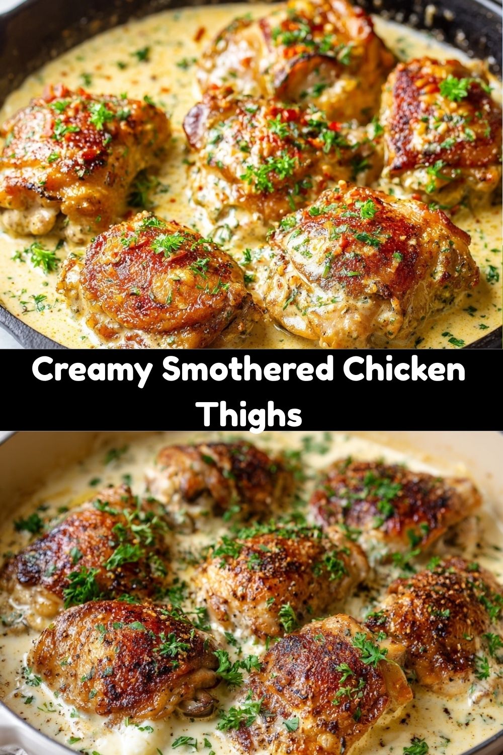 Creamy Smothered Chicken Thighs : Tender, Saucy, and Full of Comfort ...
