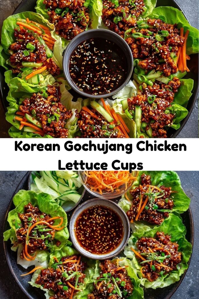 Korean Gochujang Chicken Lettuce Cups : Spicy, Sticky & Light - The ...