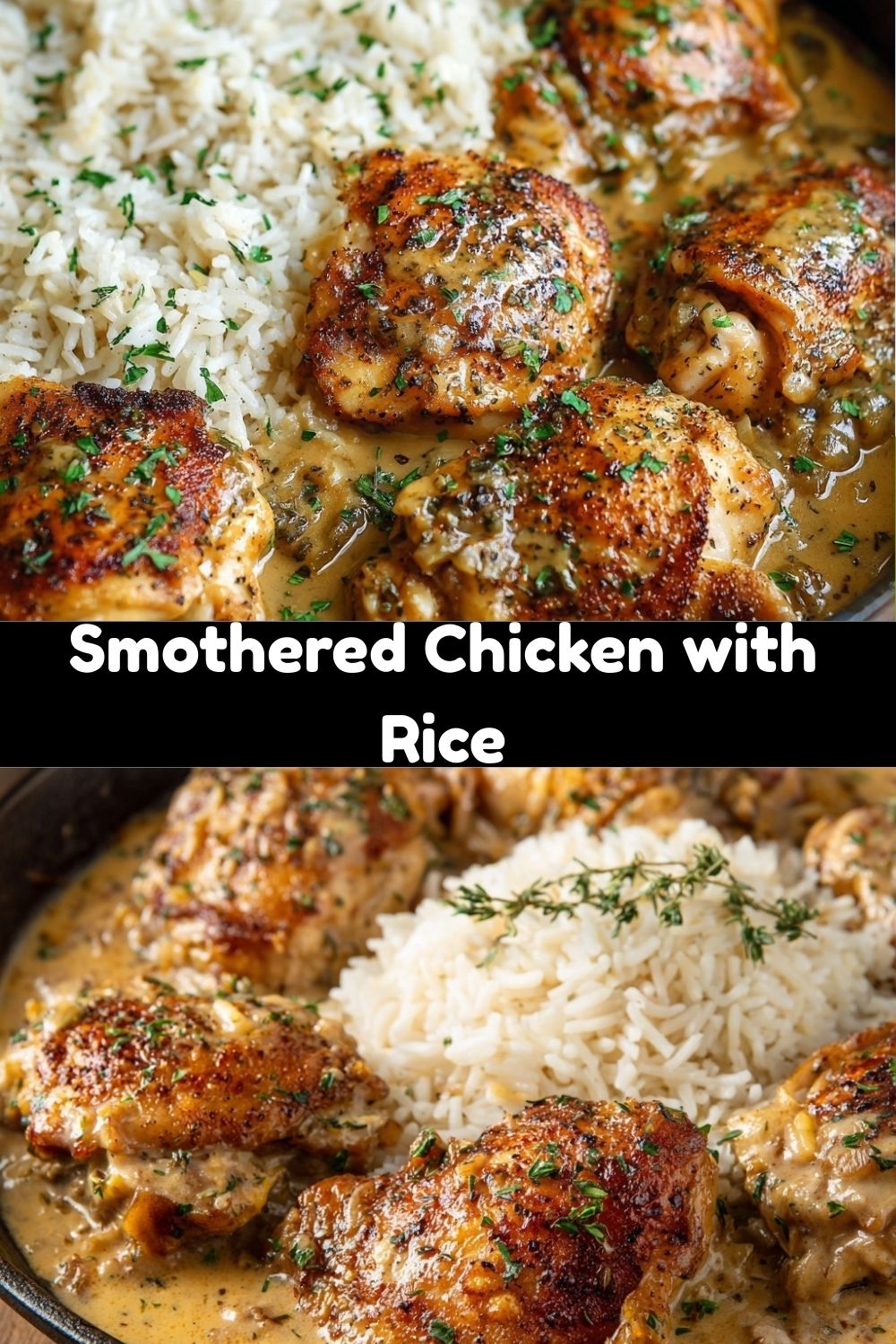 Smothered Chicken with Rice : Comfort Food at Its Best - The recipe mingle