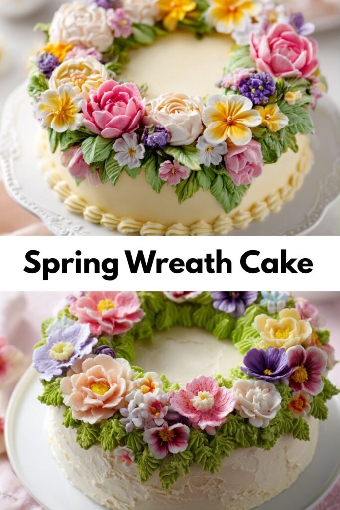 Spring Wreath Cake : Stunning Floral Ring Cake for a Fresh Seasonal ...