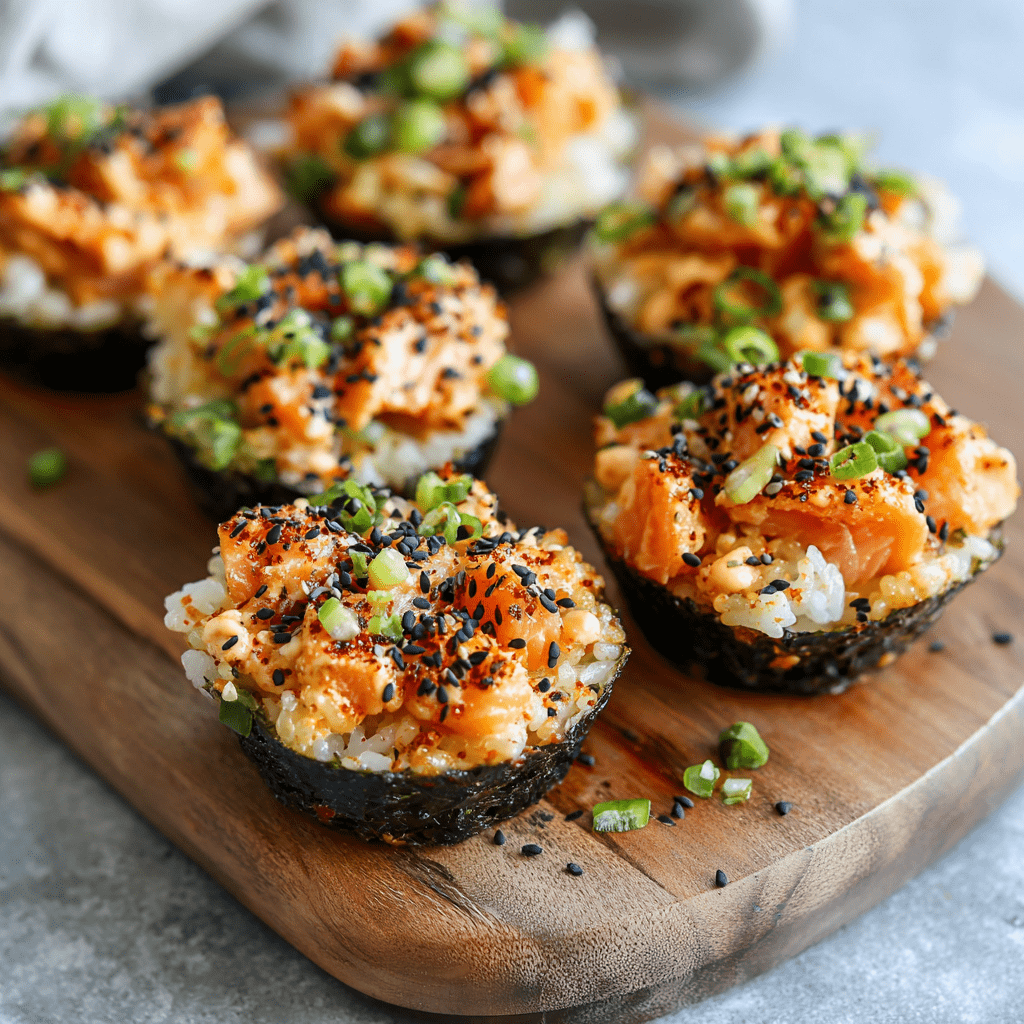 Spicy Salmon Rice Muffins: Bite-Sized Sushi with a Fiery Twist - The ...