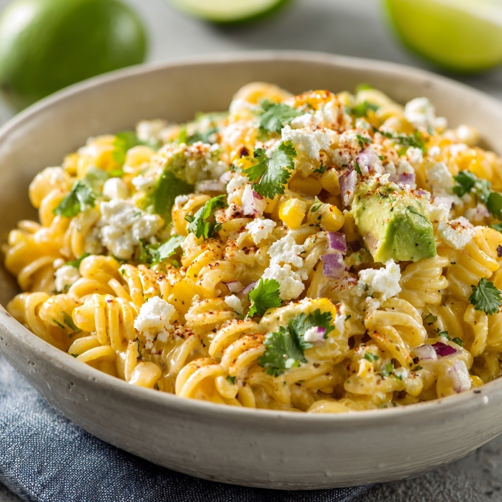 Street Corn & Avocado Tajín Pasta Salad : Bold, Zesty Summer Favorite ...