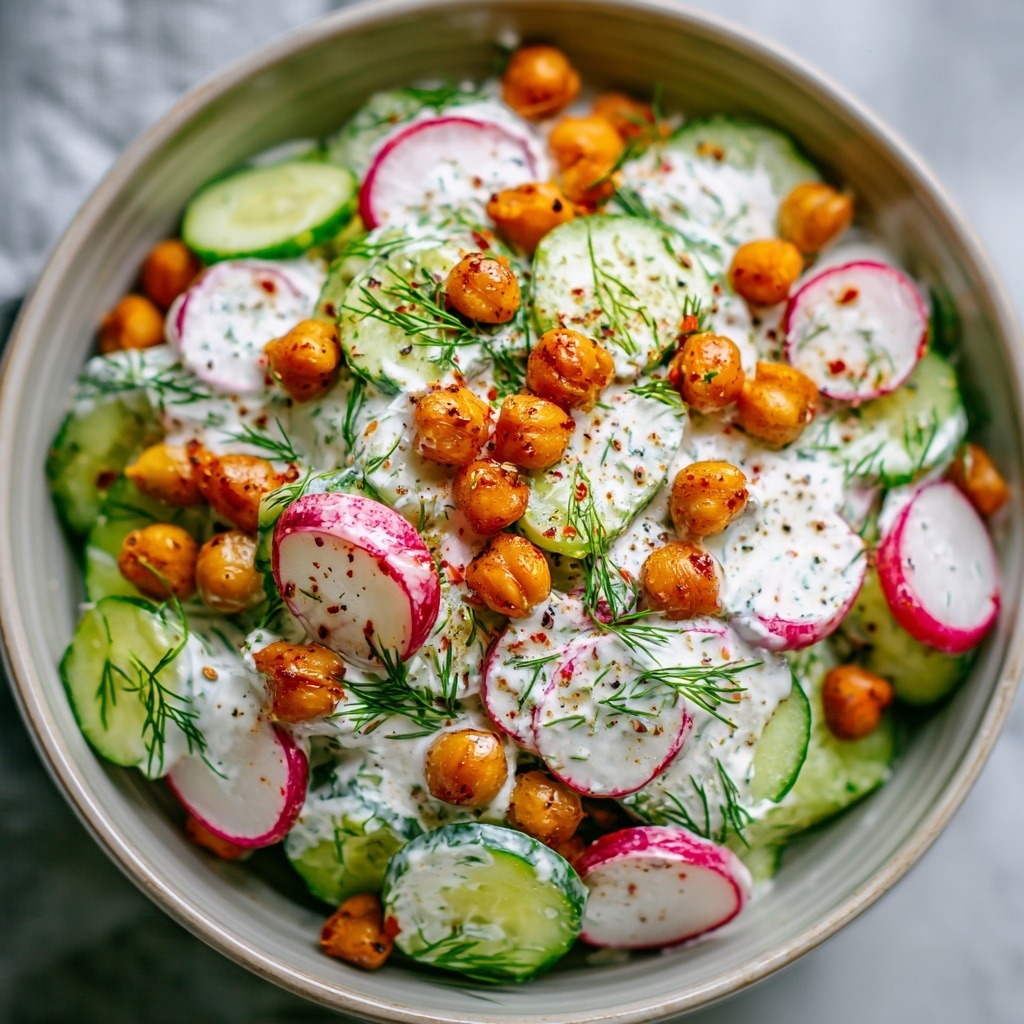 Creamy Cucumber Radish Chickpea Salad : Fresh & Protein-Packed - The ...