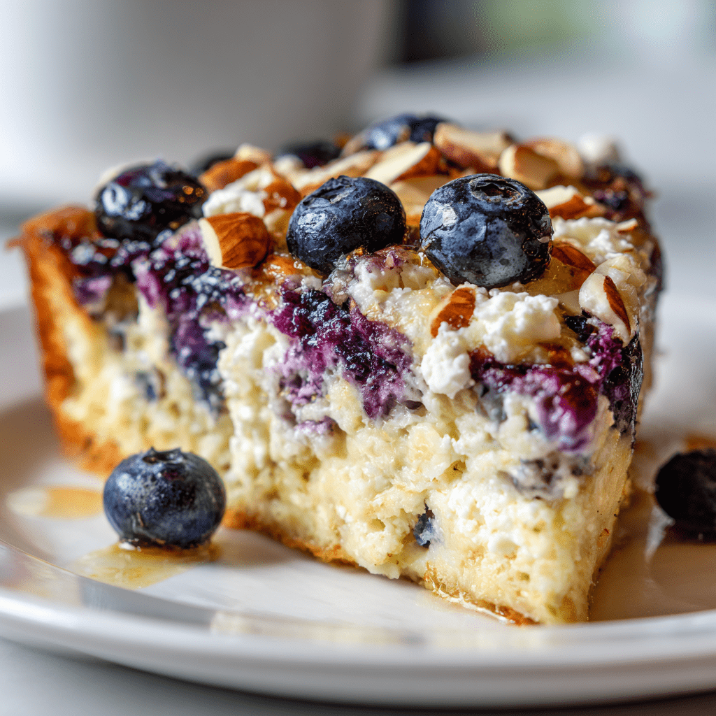 Easy Blueberry Cottage Cheese Breakfast Bake - The recipe mingle